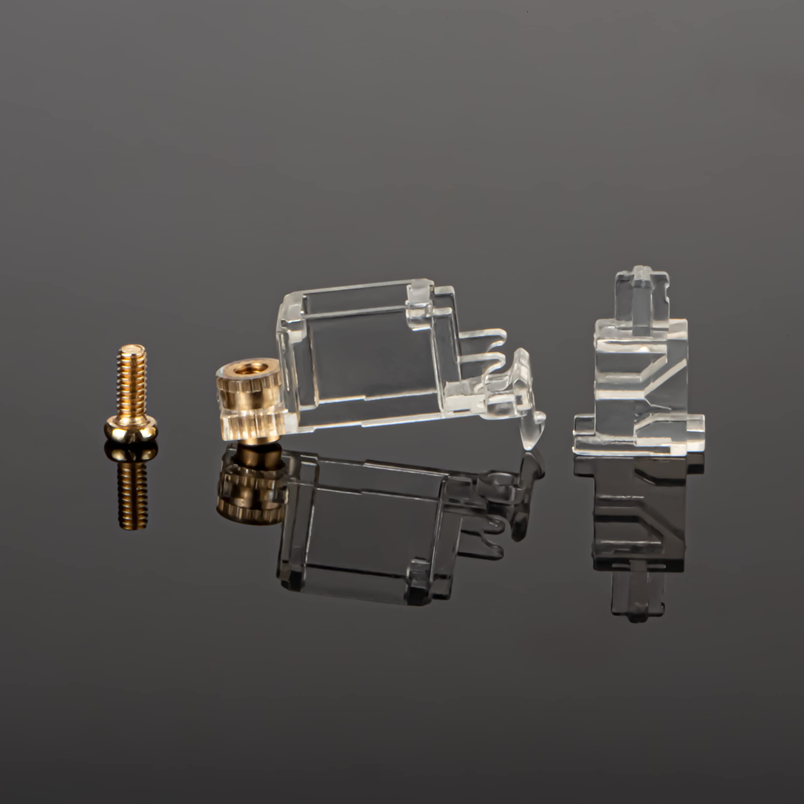 New Fashion Kingdom Keyboard Stabilizers Gold Plated PCB Screw-in Stabilizers 2u 6.25u 7u Mechanical Keyboard Stabilizers Mechanical Keyboard Accessories for 60/87 Keyboard – Transparent