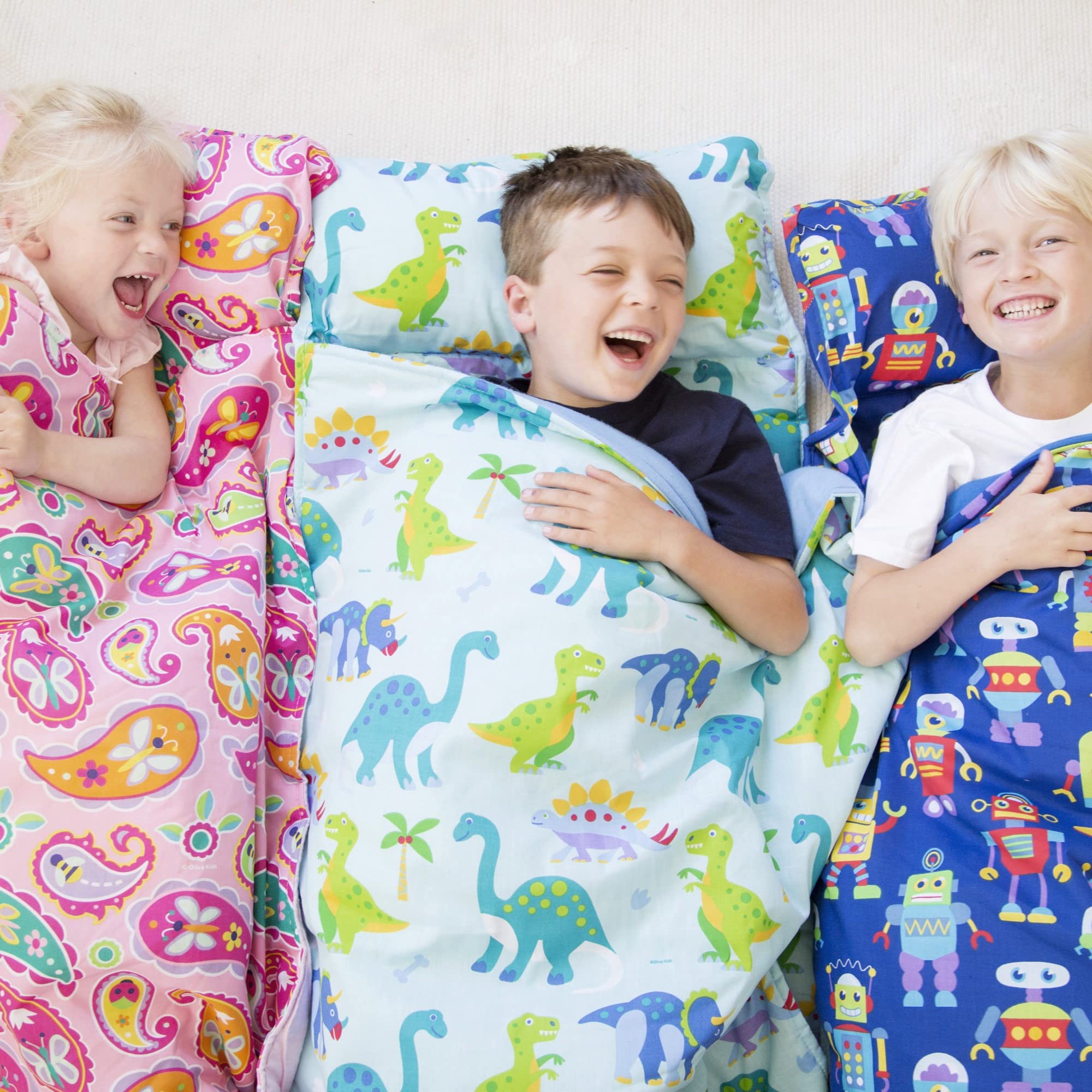 Wildkin Original Nap Mat with Reusable Pillow for Boys & Girls, Perfect for Elementary Daycare Sleepovers, Features Hook & Loop Fastener, Cotton Blend Materials Nap Mat for Kids (Transportation)