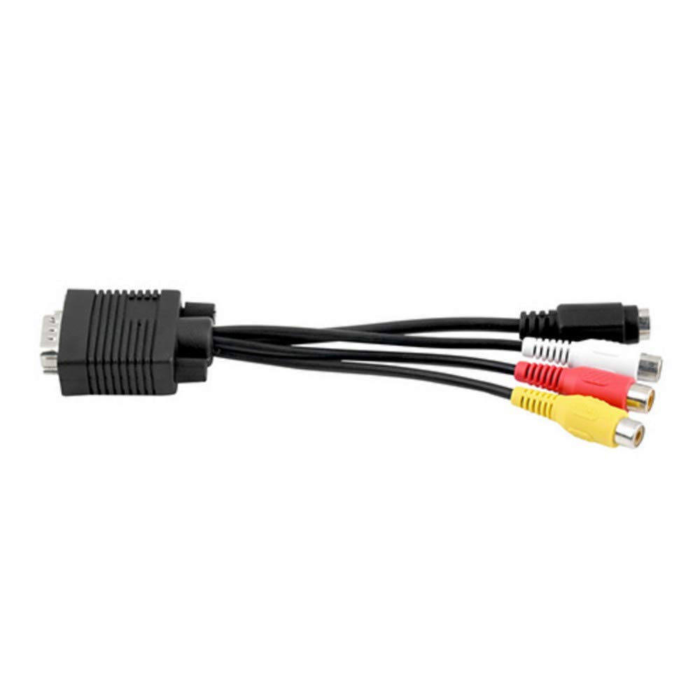 ANRANK High Performance VGA SVGA to S-Video 3 RCA Composite AV TV Out Adapter Converter Cable for PC Laptop