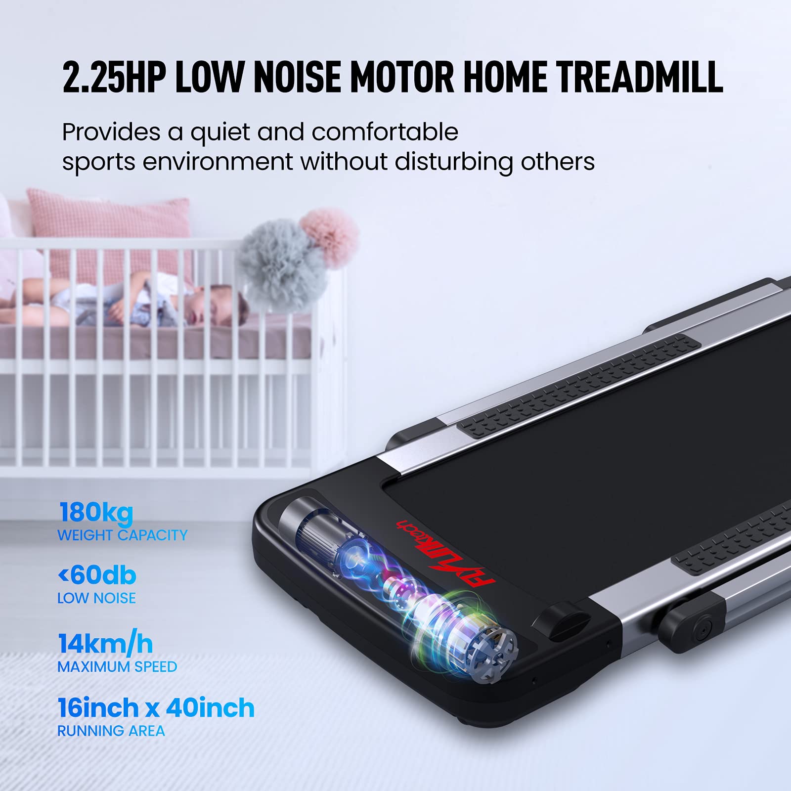2 in 1 Folding Treadmill, Electric Under Desk Treadmill with App & Remote Control,Led Display,Installation Free Walking Running Treadmill for Home