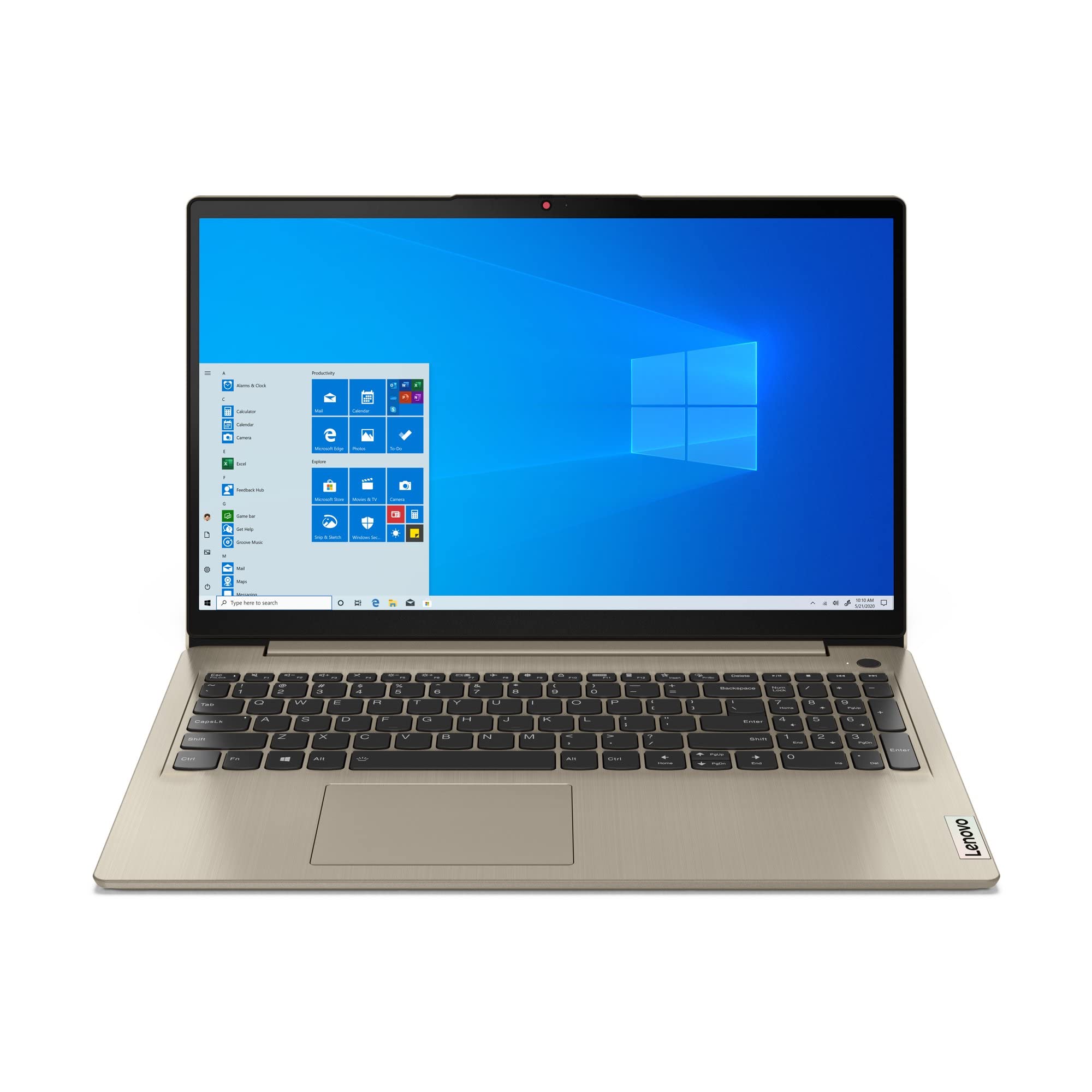 Lenovo 2023 IdeaPad 3 15.6" FHD Touchscreen Laptop Intel 2-Core i3-1115G4 UHD Graphics 12GB RAM DDR4 512GB NVMe SSD WIFI AC Bluetooth Webcam HDMI USB-C Card Reader Sand Windows 10 Pro w/ 32GB USB