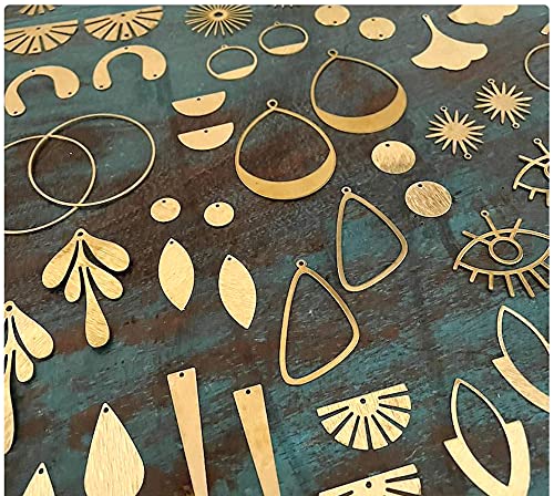 50pcs Adabele Raw Brass Kite Shape Charm Geometric Component 60mm Beading Connector Link No Plated/Coated for Earrings Necklace Jewelry Craft Making CX-A21