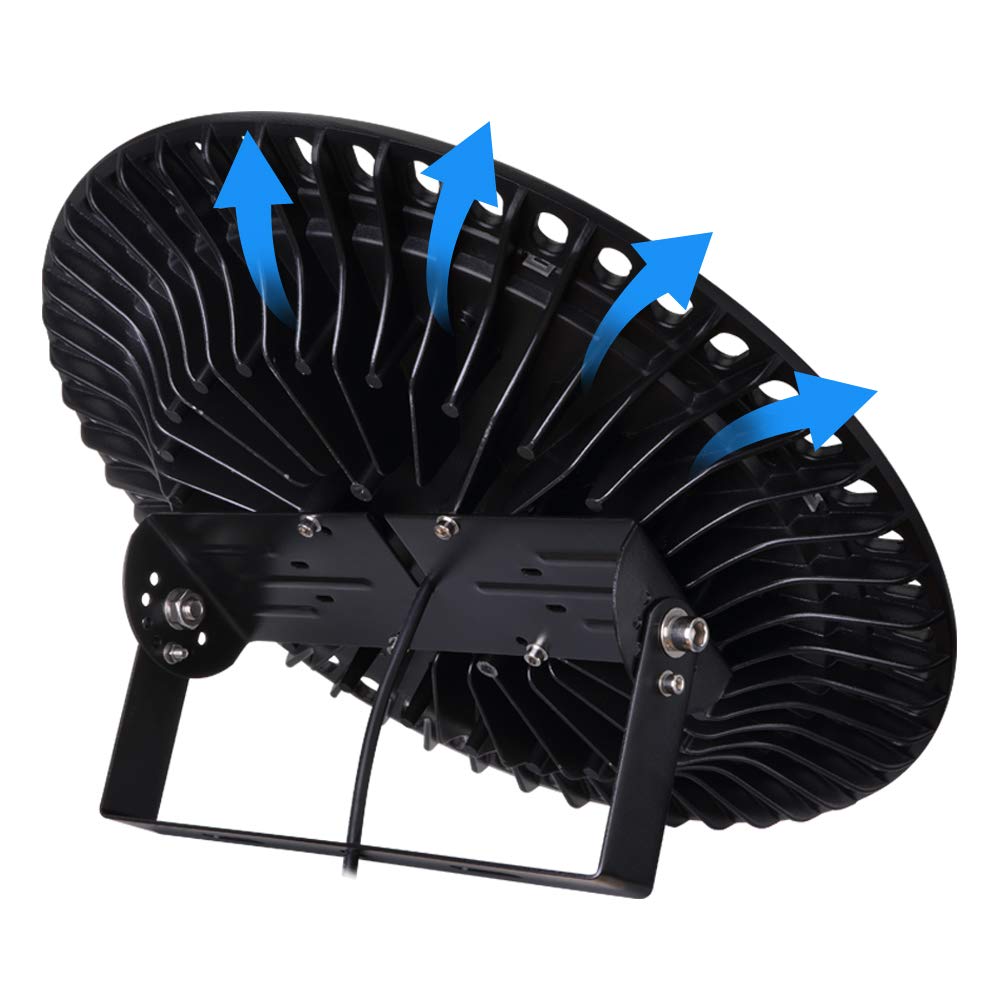 500W UFO LED High Bay Light,50000 Lumen,6000-6500K,IP54, Waterproof Dust Proof, Warehouse LED Lights High Bay Lighting for Garage, Factory, Gymnasium, Basement, Parking(Newest Design )