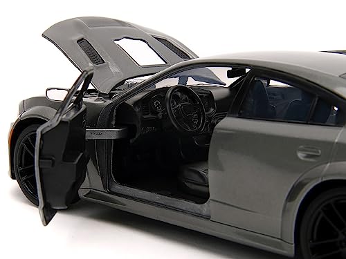2021 Charger SRT Hellcat Gray Metallic Fast X (2023) Movie 1/24 Diecast Model Car by Jada 34472