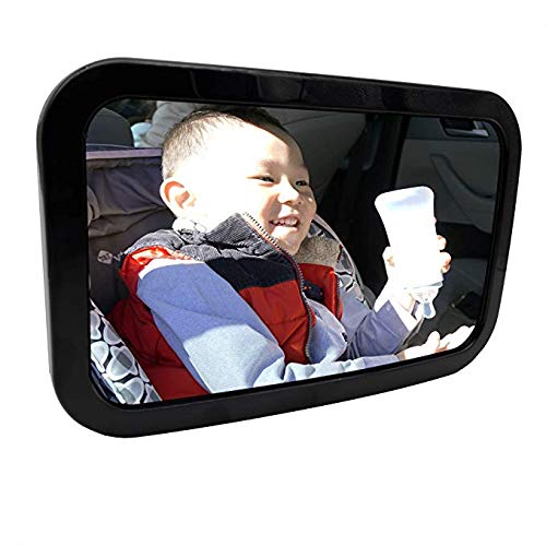 Baby Backseat Mirror - Safely View Infant in Rear Facing Seat - Full 180-degree view of your Newborn from your rear-view mirror