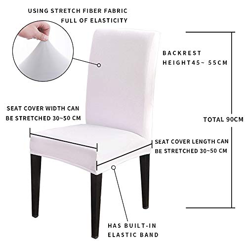 6 PCS Stretch Washable Chair Slipcovers Red High Heels in Black Chair Covers Set Dining Chair Seat Protector for Home, Hotel, Ceremony