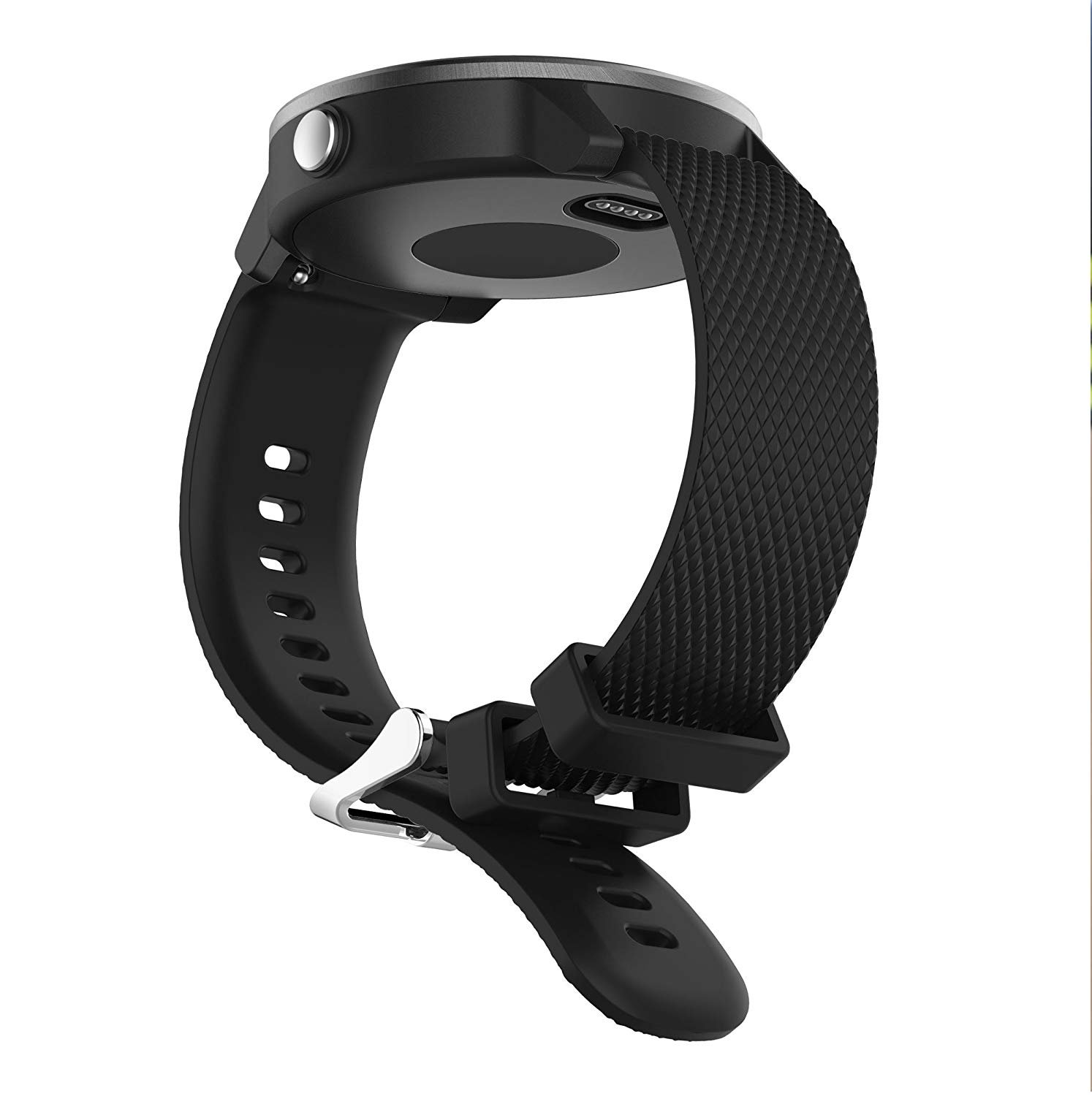 Anrir Vivoactive 3 Watch Band, 20mm Silicone Bands for Garmin Vivoactive 3/Forerunner 645 Music/Samsung Galaxy 42mm/Galaxy Watch 3 41mm/Galaxy Watch Active 2 40mm/44mm-Black