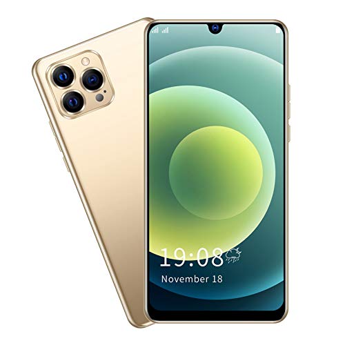 3G Smartphone Unlocked, IP12 PRO Plus 6.26in HD Screen Cell Phone, for Android 5.1 Smart Phone, Support Face Recognition, Dual SIM Card Dual Standby, Dual Camera, 1GB 8GB(Gold)
