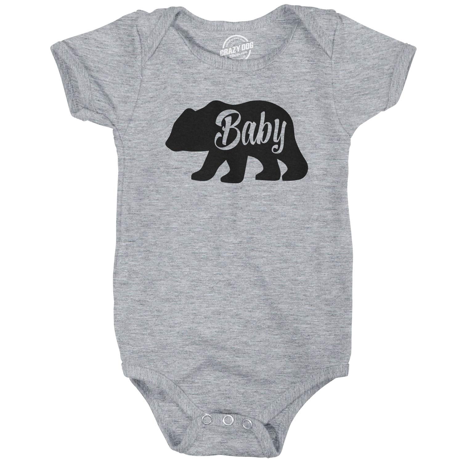 Baby Bear Funny Infant Shirts Cute Boy Girl Newborn Creeper for Family Bodysuit Funny Baby Onesies Funny Animal Onesie Novelty Onesie Light Grey Newborn
