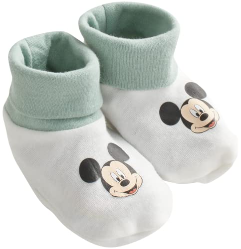 Disney Baby Boys' 3 or 4 Piece Layette Set - Bodysuit, Pants, Hat, Booties - Mickey Mouse, Toy Story, Pooh (0-9M), Size 6-9 Months, Mickey Jade