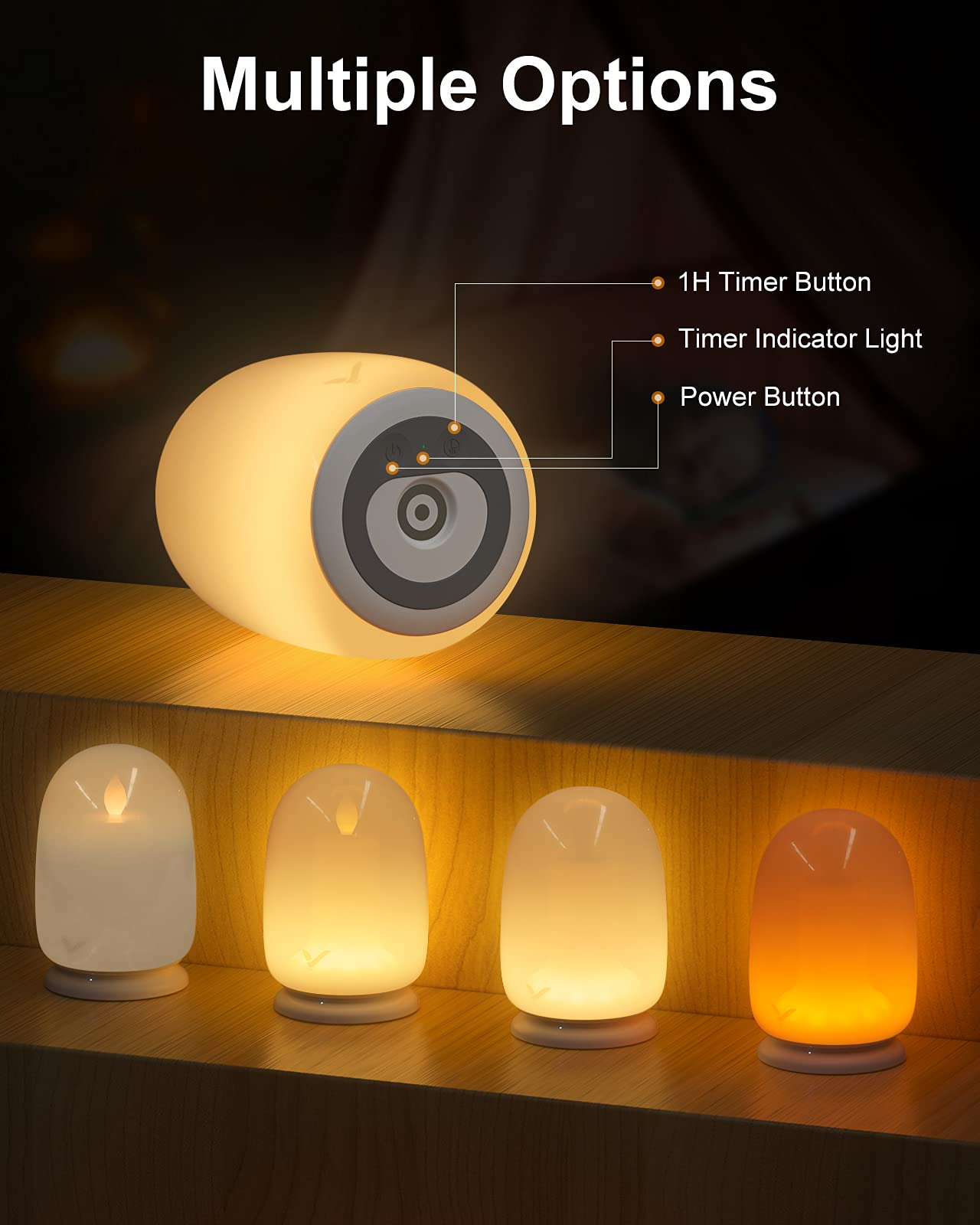 Night Light for Kids, VEYFIY Nursery Night Light with Touch Control & 1H Timer,Portable Baby Nursery Light with Charging Pad,4 LED Light Modes Rechargeable Night Lamp for Kids Room,Bedroom,Up to 100H…