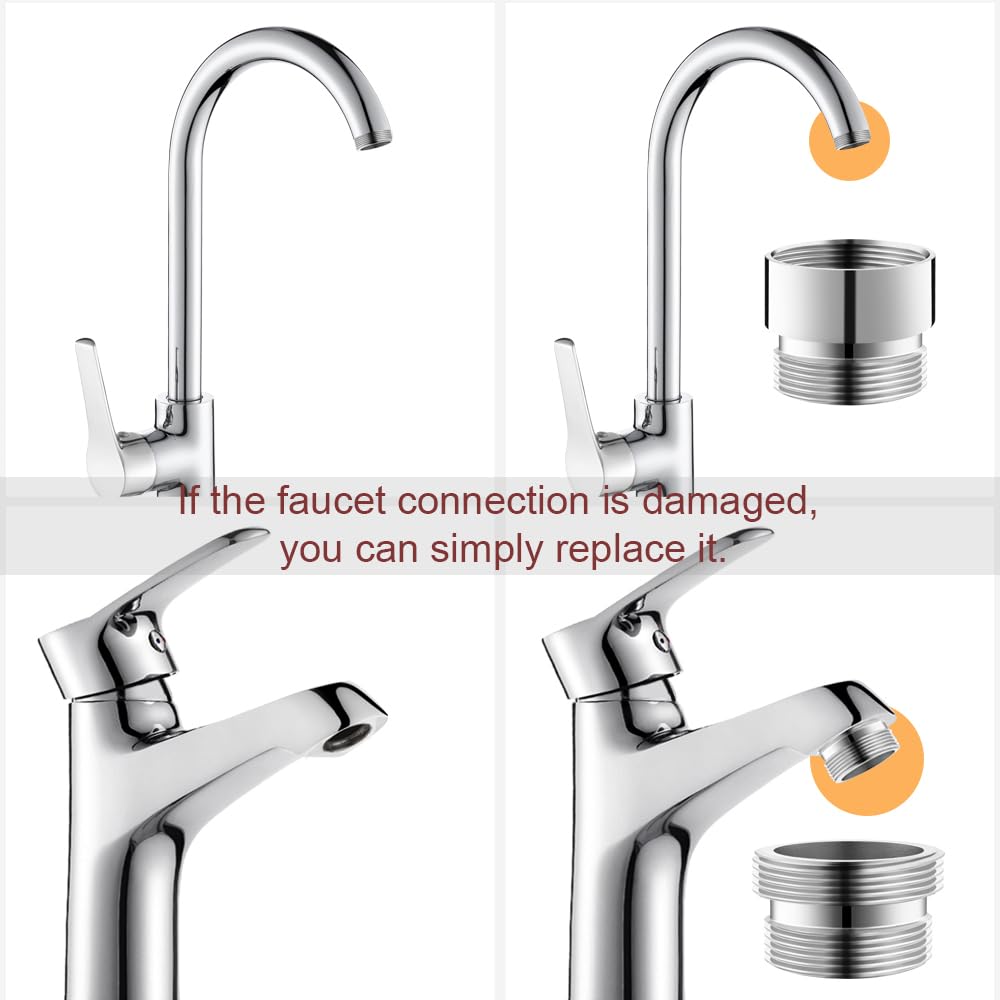 16 pcs Faucet Adapter Kit, CNYMANY Kitchen Aerator Adapter Set Male Female Sink Faucet Adapter Connecting Garden Hose Water Filter Standard Hose via Diverter