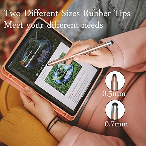 4 Pack Stylus for iPad Luntak Stylus Pens for Touch Screens 2-in-1 iPad Pencil Universal Rubber iPad Stylus Touch Screen Pen iPad Pen Compatible with iPad Mini/iPhone/Galaxy Note/Huawei/Xiaomi/Android