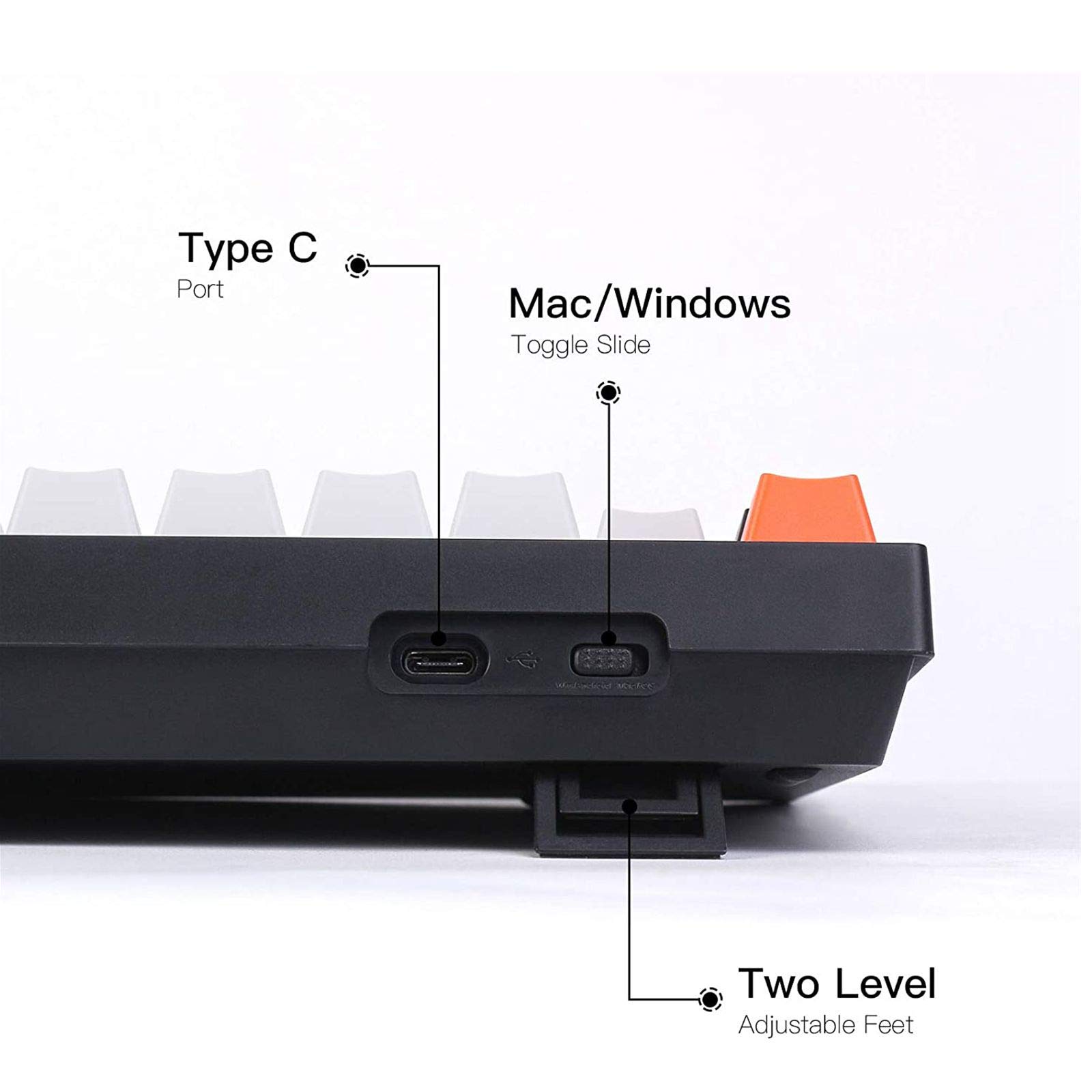 Keychron C1 Mac Layout Wired Mechanical Keyboard, Gateron G Pro Red Switch, Tenkeyless 87 Keys ABS keycaps Computer Keyboard for Windows PC Laptop, RGB Backlight, USB-C Type-C Cable