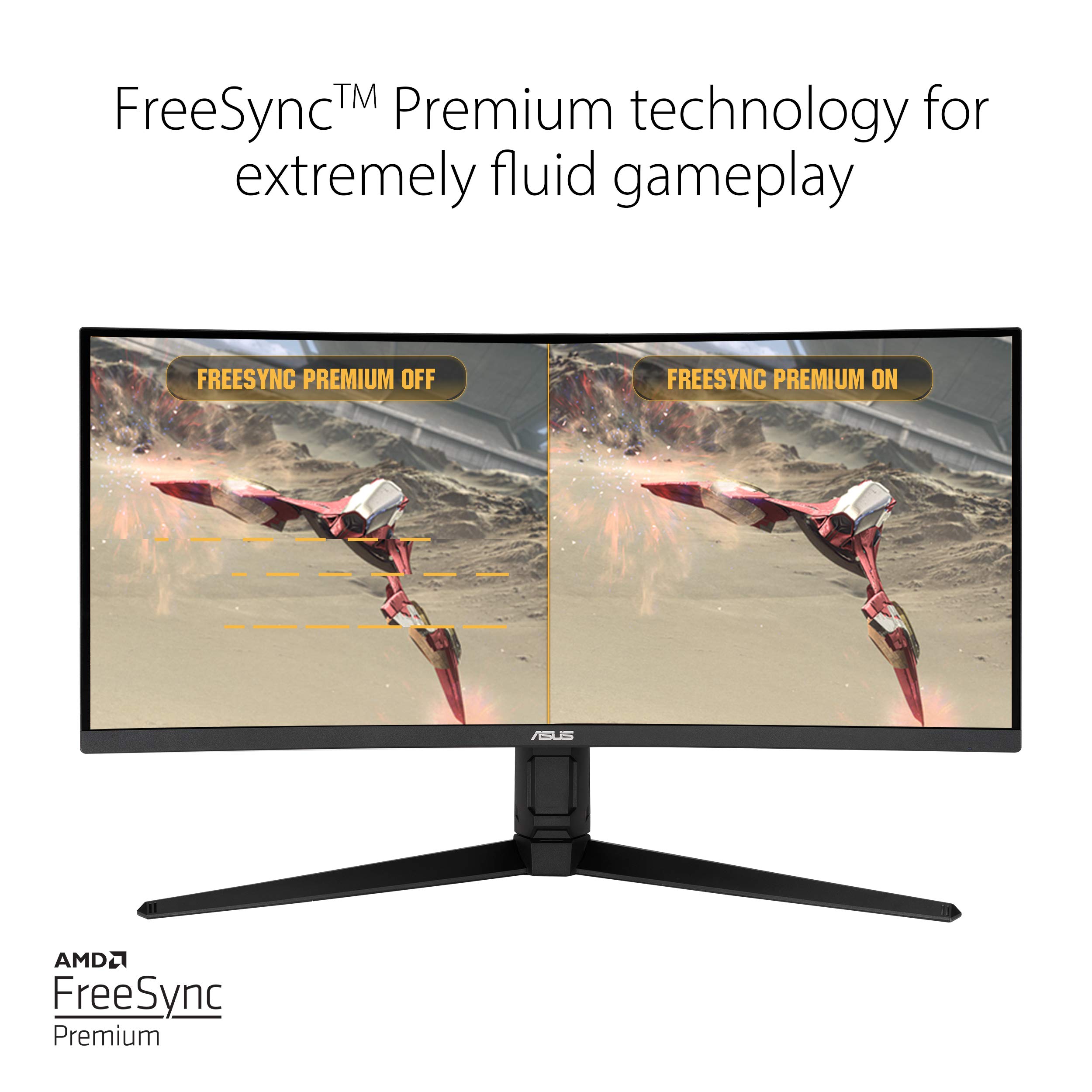 ASUS TUF Gaming VG34VQL1B 34 inches Curved HDR Monitor, WQHD (3440x1440), 165Hz, 1ms (Renewed)