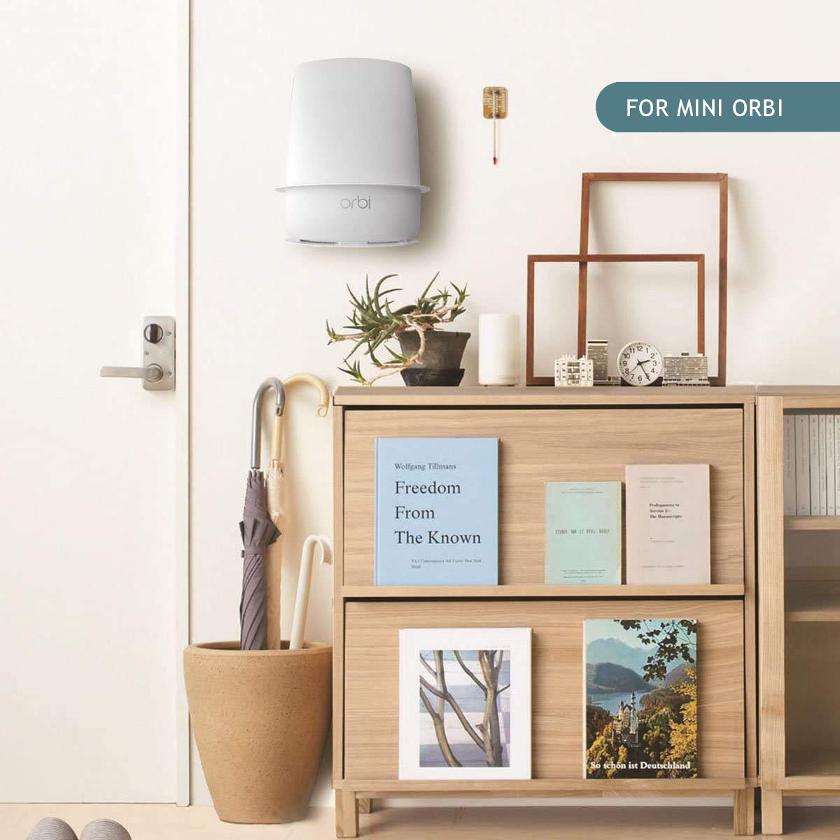 ALLICAVER Compatible Wall Mount Netgear Mini Orbi 2pcs Sturdy Metal Made Mount Stand Holder Compatible Orbi WiFi Router RBR20, RBS20, RBK20, RBK23 Tri Band Home WiFi Router