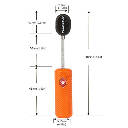 4 Pack TSA Approved Luggage Locks with Keys for Travel β Flexible Ultra Secure Mini Key Padlock & Metal Zinc Alloy Material β Orange