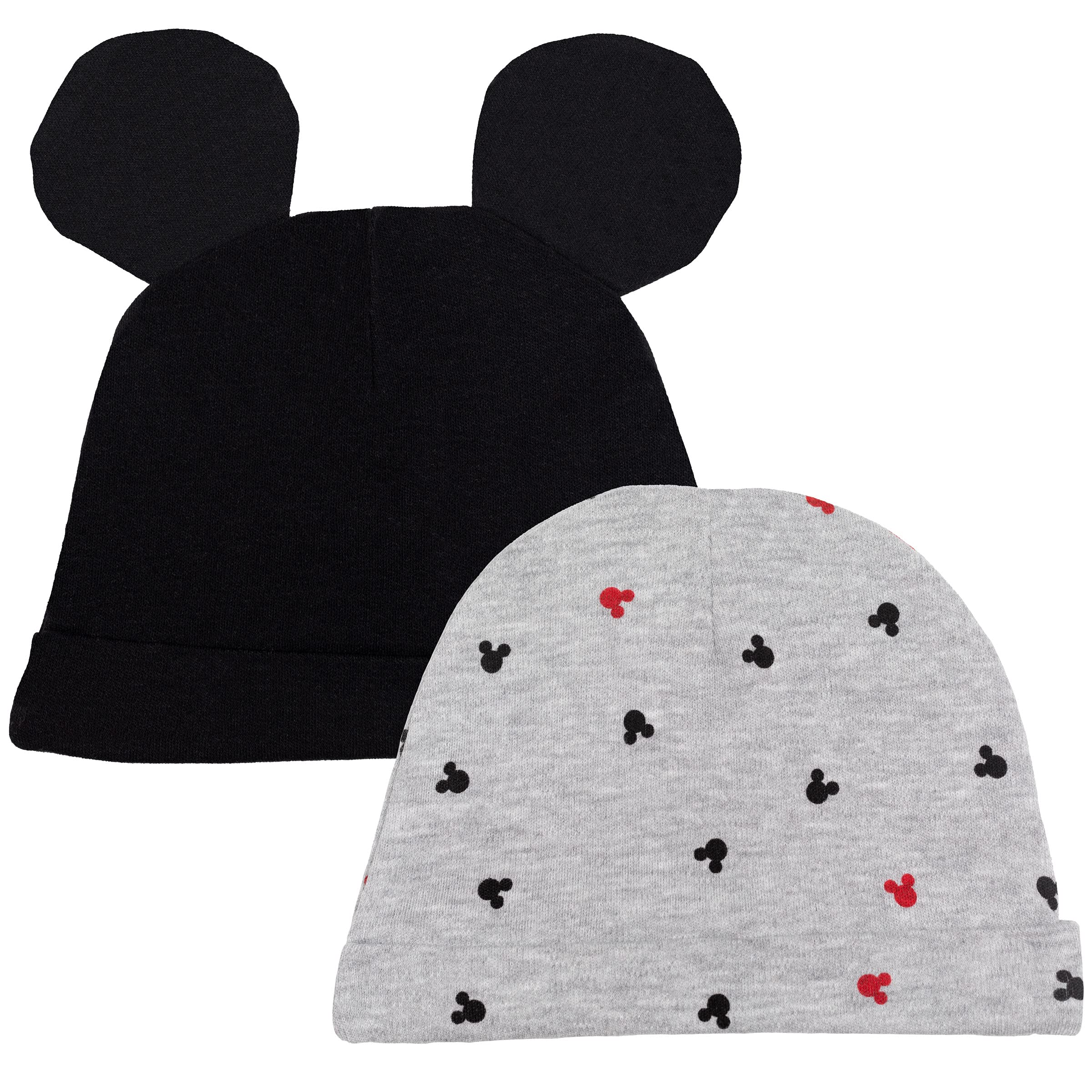 Disney Mickey Mouse Newborn Baby Boys Zip Up Sleep Play Coverall Bodysuits Pants Bibs and Hats 10 Piece 0-6 Months