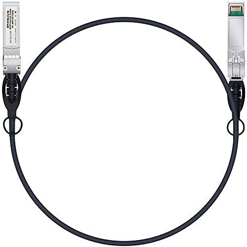WKTELCOM DAC Cable SFP+ 10G Copper CU1MďźTwinax AWG Direct Attach Copper Passive Storage Cable for Cisco SFP-H10GB-CU1M, Ubiquiti, Netgear, Mikrotik, and All Other Generic Devices (1Meter)