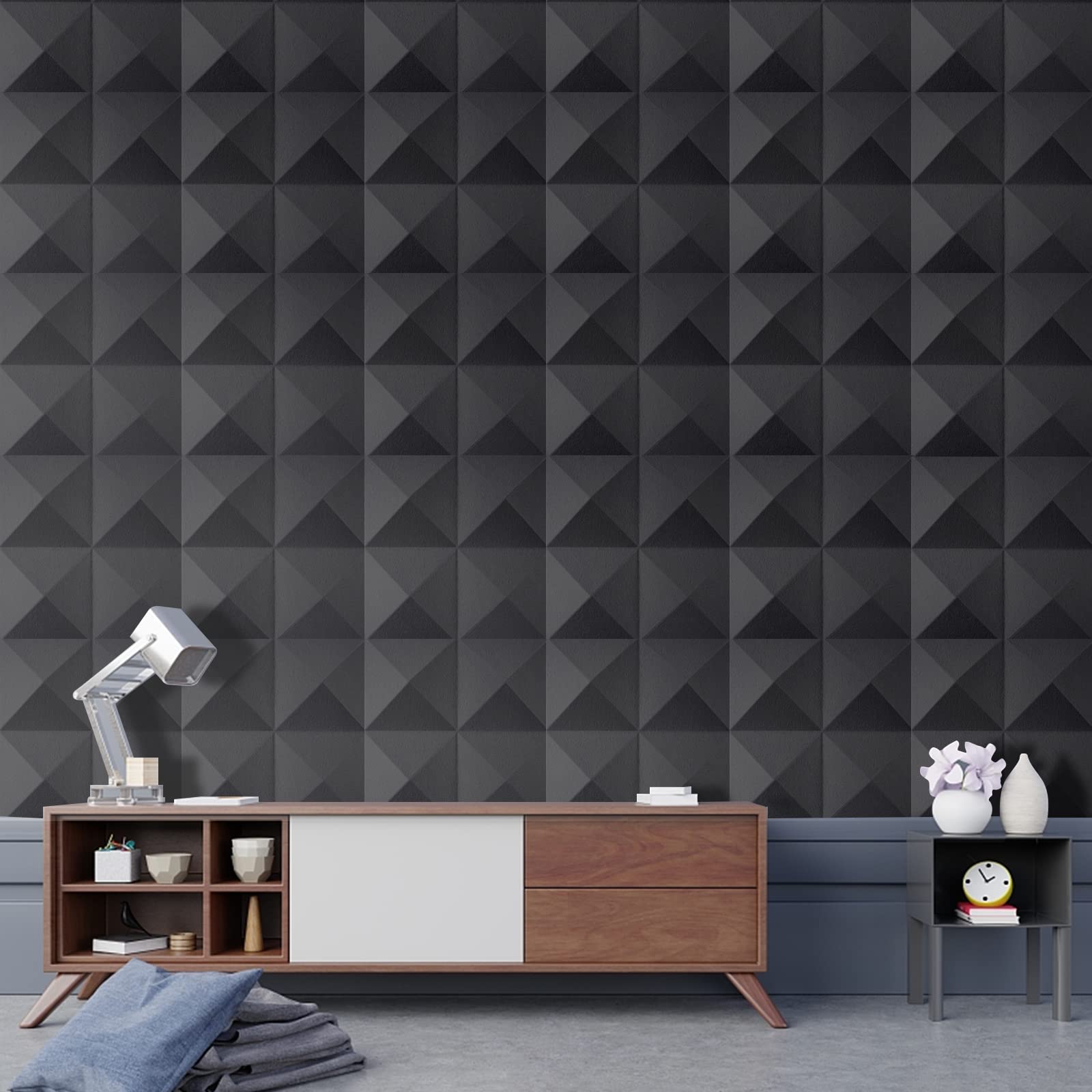 12 Pack Acoustic Panels, 3D Polyester Soundproof Wall Panels, 12" X 12" X 0.6" Sound-Absorbing Panels, Sound Proofing Padding Acoustic Treatment for Studio, Home, and Office,