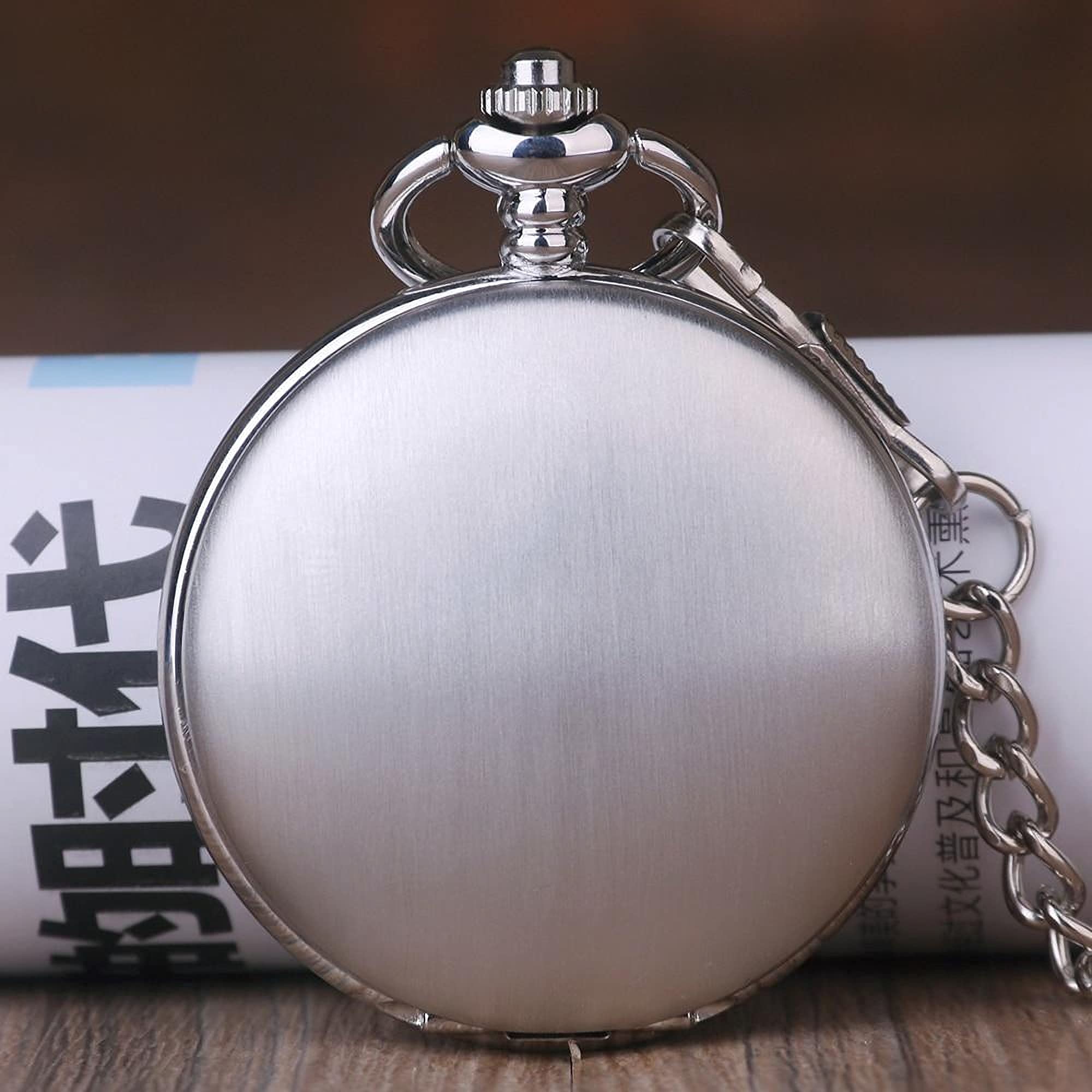 Brelsen Royal Silver Double Hunter Mechanical Pocket Watch