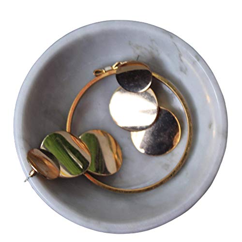 CraftsOfEgypt Real Marble Jewelry Dish - Ring Holder - Jewelry Organizer Tray - Decorative Key Bowl-Home Decor Wedding Gift- Ring Dish - Jewelry Tray -Vanity Tray - Decorative Tray - Marble Tray
