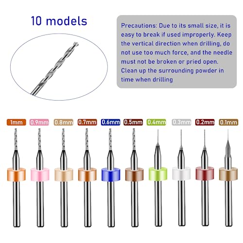 36 Pieces Hand Drill Bits Set, Pin Vise Hand Drill Mini Micro Drill and Twist Drills Precision Hand Mini Drill Bits Set for Resin Polymer Clay Craft Model Jewelry Making