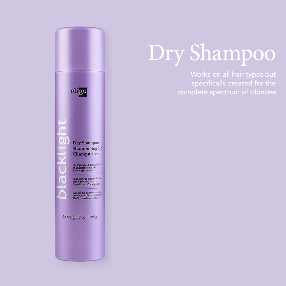 Oligo Professionnel - Blacklight Dry Shampoo for all hair types - Vegan - Weightless volume - Leaves hair feeling clean - Neutralizes odor - Residue free - 7oz