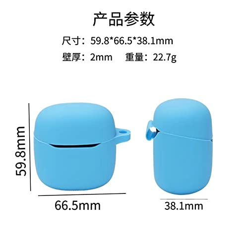 2 Pack DAYJOY Soft Silicone Protective Case Cover Compatible with JBL Tour PRO+ TWS True Wireless Bluetooth Earbuds, Protective Skin Sleeve with Key Chain (Black+deep Blue)