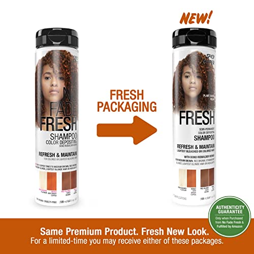 Copper Red Color Depositing Shampoo - Semi Permanent Hair Color with BondHeal Bond Rebuilder - Red Hair Dye for Brunettes - Maintain & Refresh Auburn Color 6.4 oz