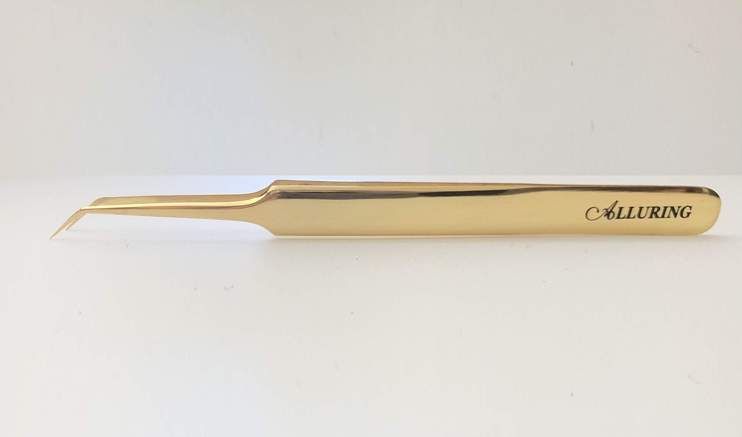 Alluring Gold Tweezers for Eyelash Extension for Volume Lashes 3D, 5D & 6D lashes