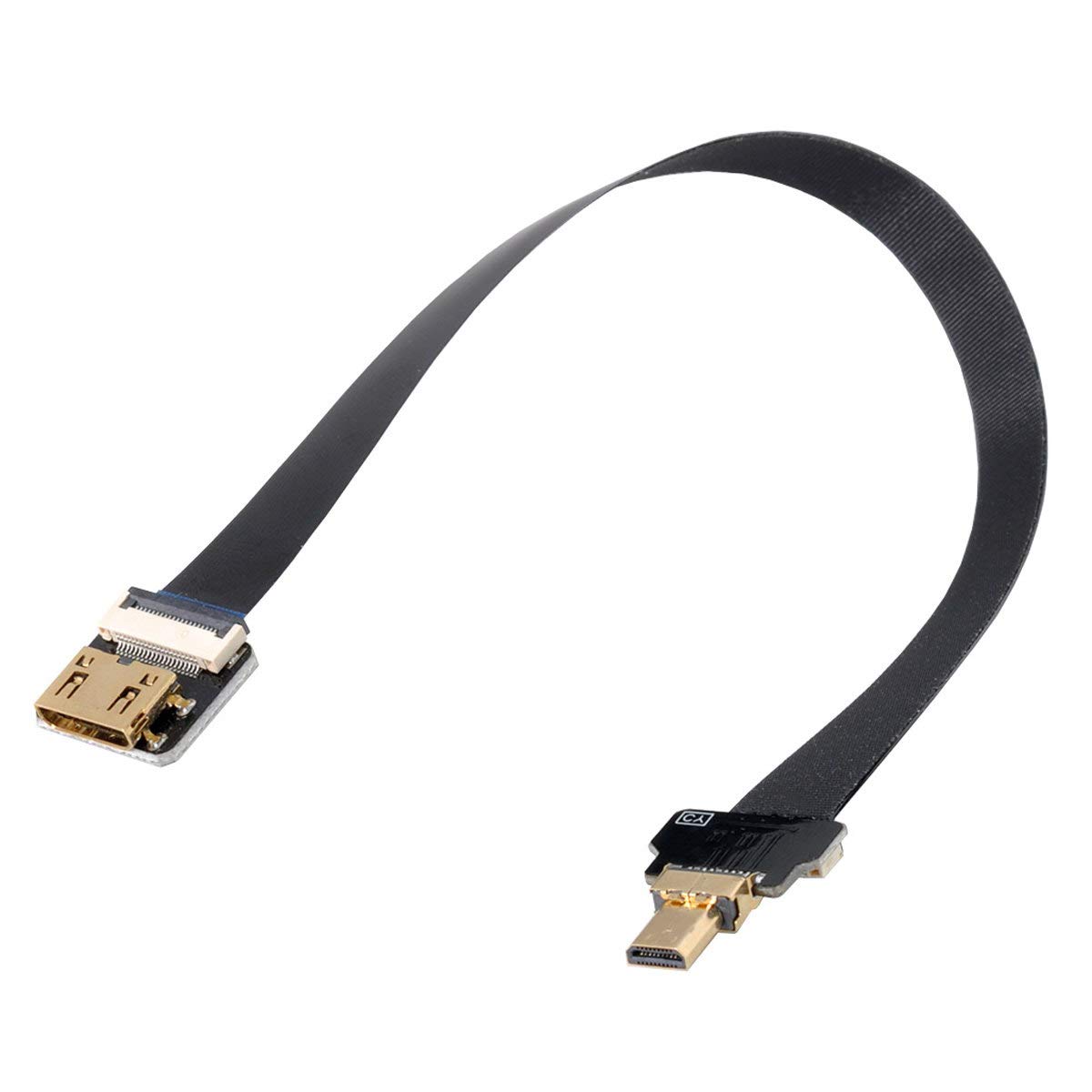 Xiwai CYFPV Mini HDMI Female to Micro HDMI Male Extension FPC Flat Cable 1080P for FPV HDTV Multicopter Aerial Photography (0.8M)