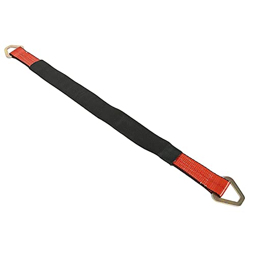 4 Pack 2"x 36" Tow Axle Strap Race Car Truck Wrecker Hauler Wheel Tie Down Strap with D Ring 10,000 Lb Combination Breaking Strength(Red)
