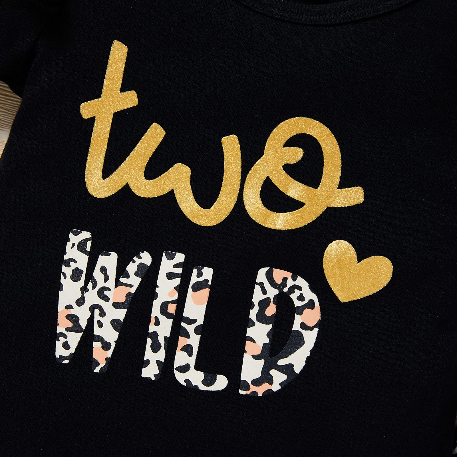 Viworld Baby Girl Two Birthday Outfits Ruffle Sleeve Wild Two Top + Leopard Shorts Set Cake Smash Summer Clothes(Leopard,2T