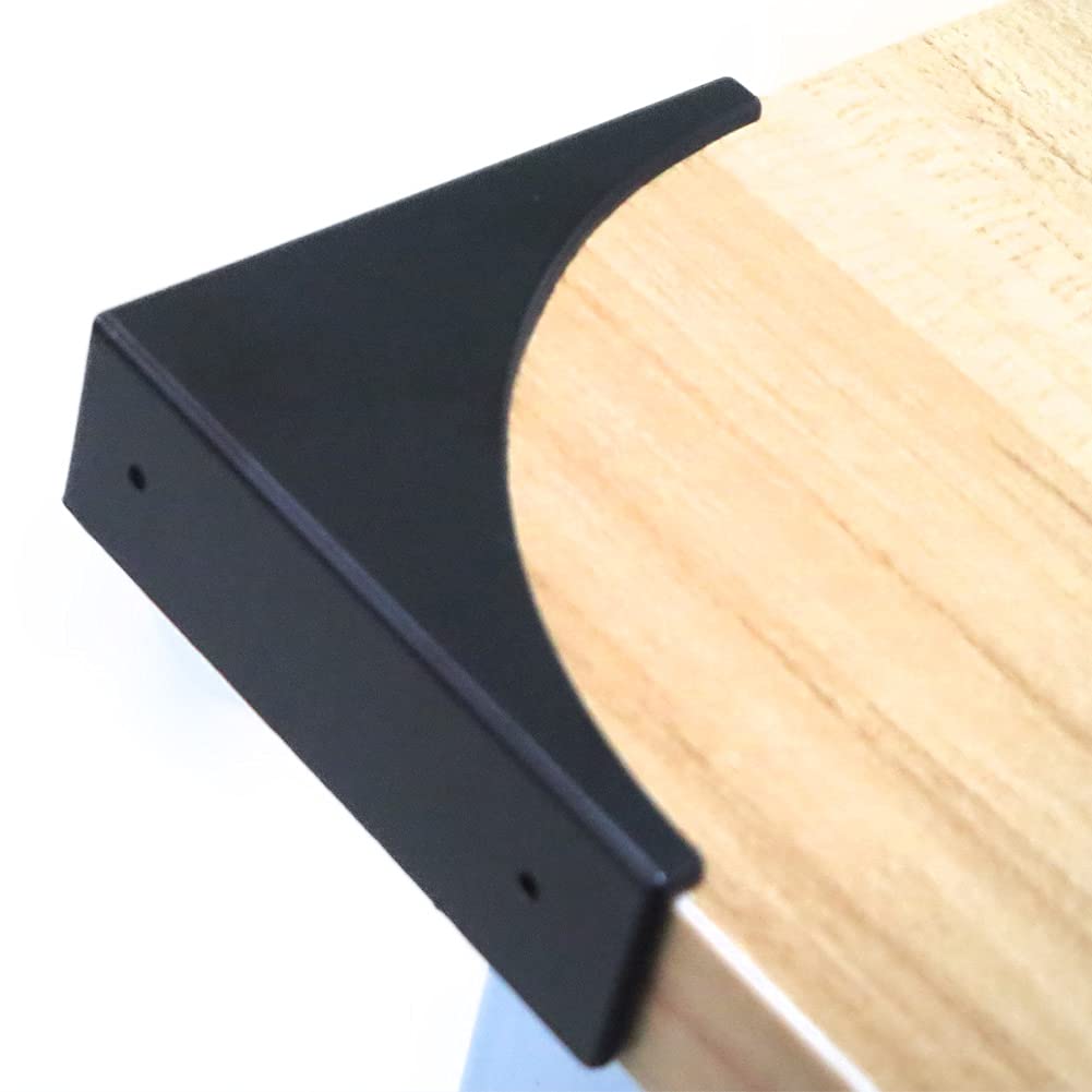 Corner Guard,glrovazas 4 Pcs Decorative Desk Box Corner Protector Desk Case Edge Cover Safety Guard Furniture Corner Bumpers Thickened Hardware for Jewrlry Box Cabinet(Black)