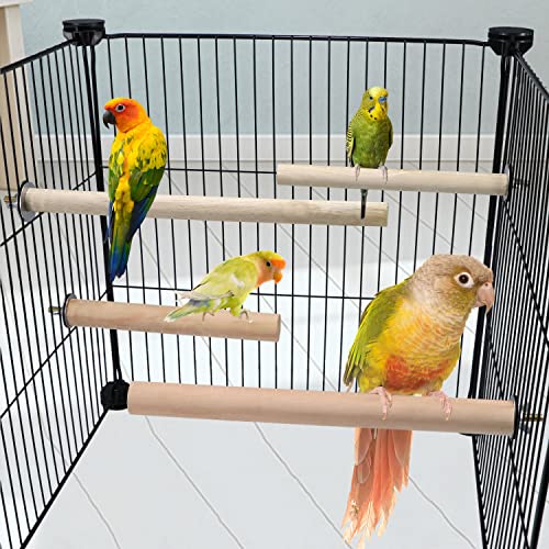 3PCS Bird Wood Perch Stick Stand Beak Paw Grinding Chew cage Accessories for Parrot Parakeet Cockatiel Lovebird Conure Cockatoo