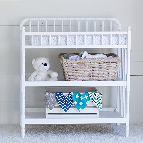 Baby Changing Pad Covers - 2 Pack - for Boys Girls Neutral - Soft Jersey Knit Cotton (Blue/Grey) Baby Changing Table Cover by Ziggy Baby