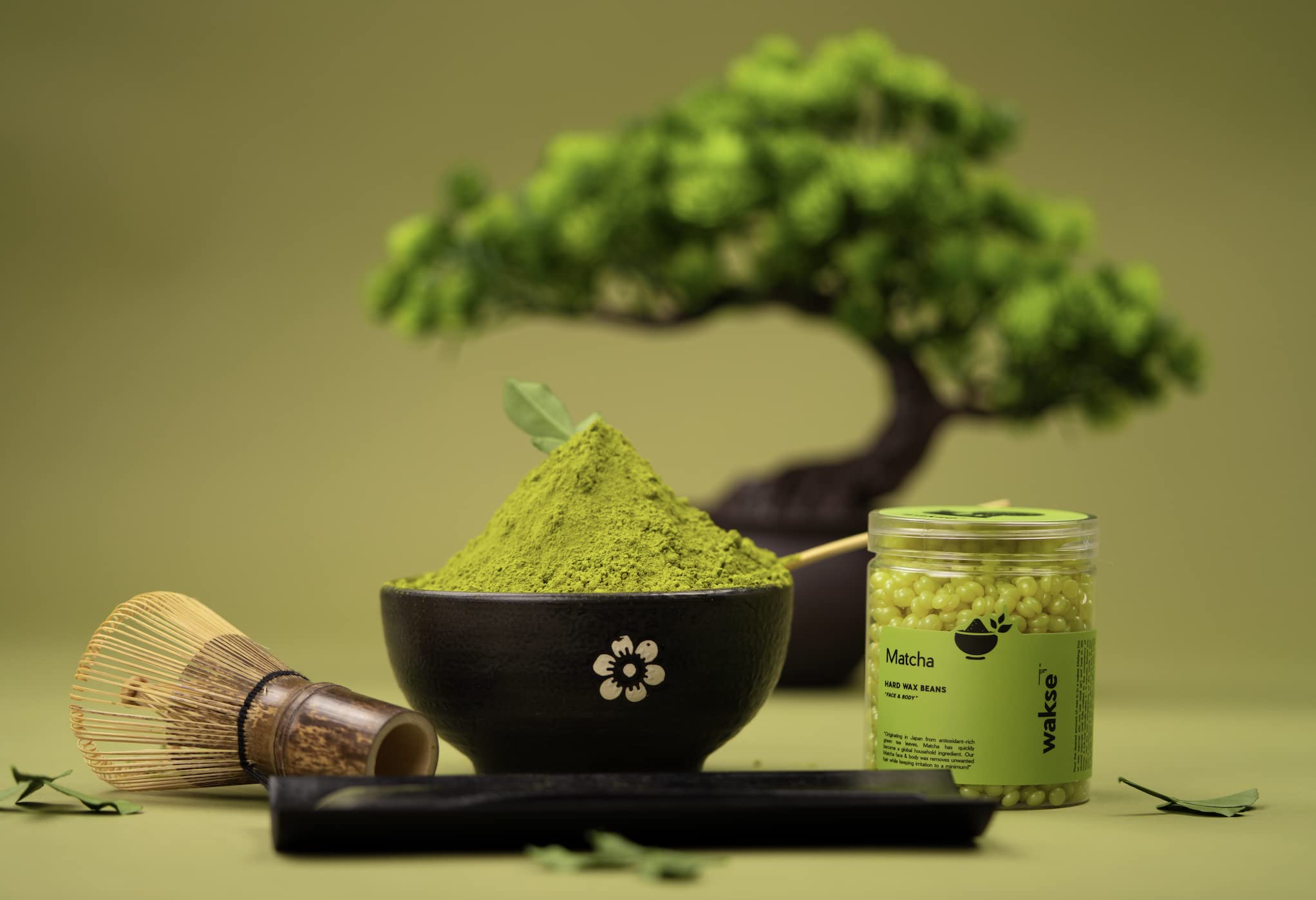 wakse Matcha Hard Wax Beans (12.8oz), 12.8 Ounce