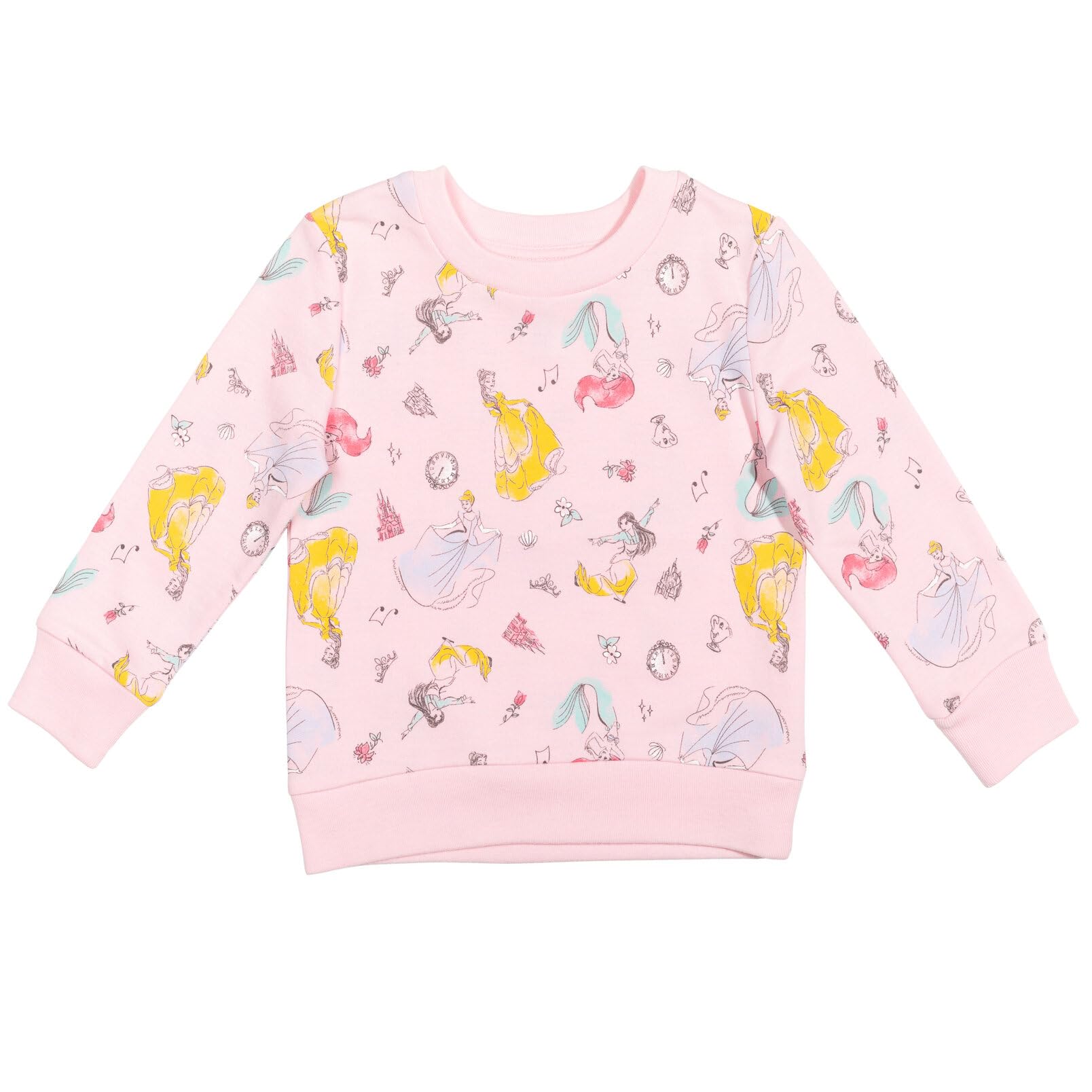 Disney Princess Mulan Cinderella Belle Infant Baby Girls Sweatshirt Mulan, Cinderella, Belle, Ariel 18 Months