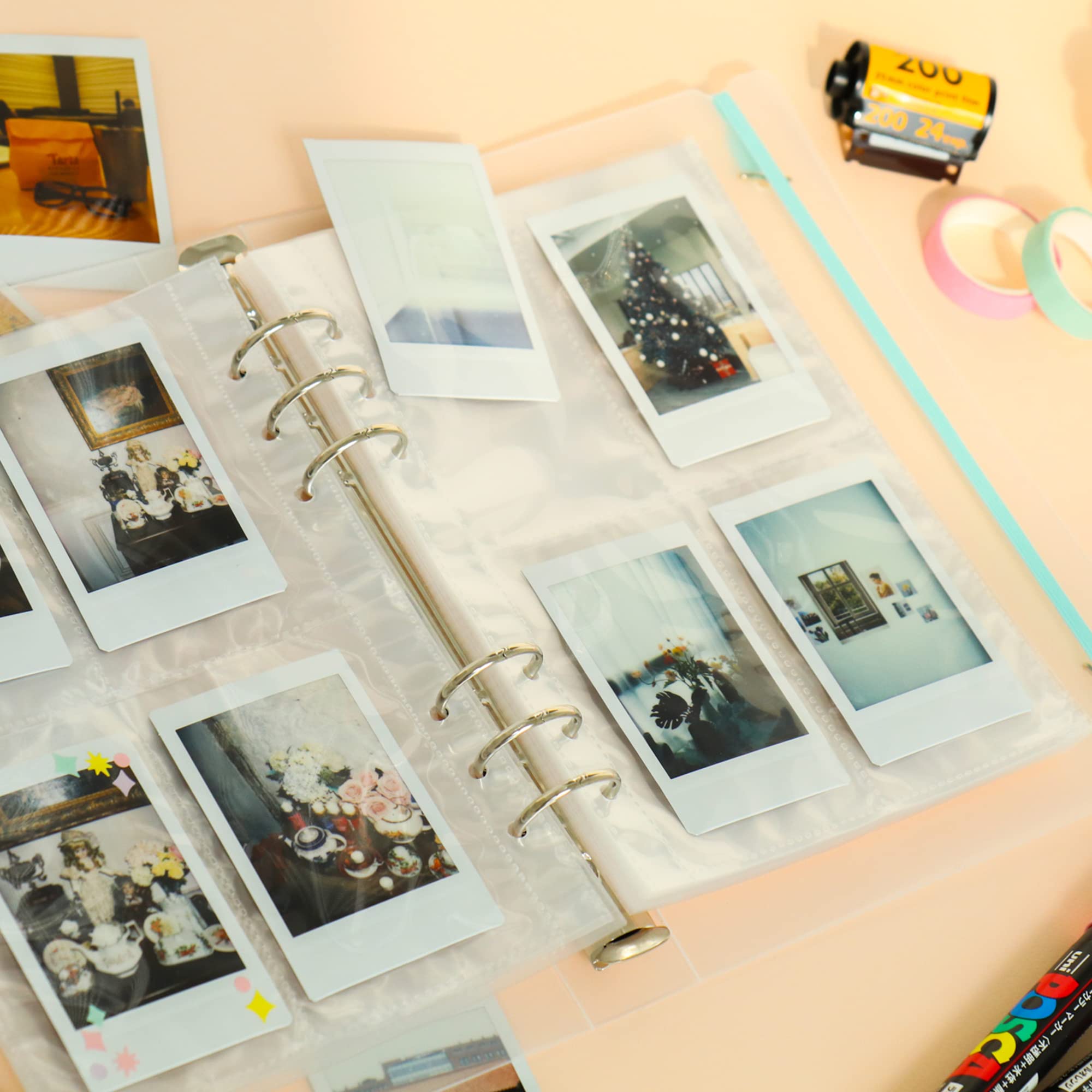 B FANCY K-pop Photocard Holder Book Simple 6ring Binder 200 Photo Pockets Collect Book