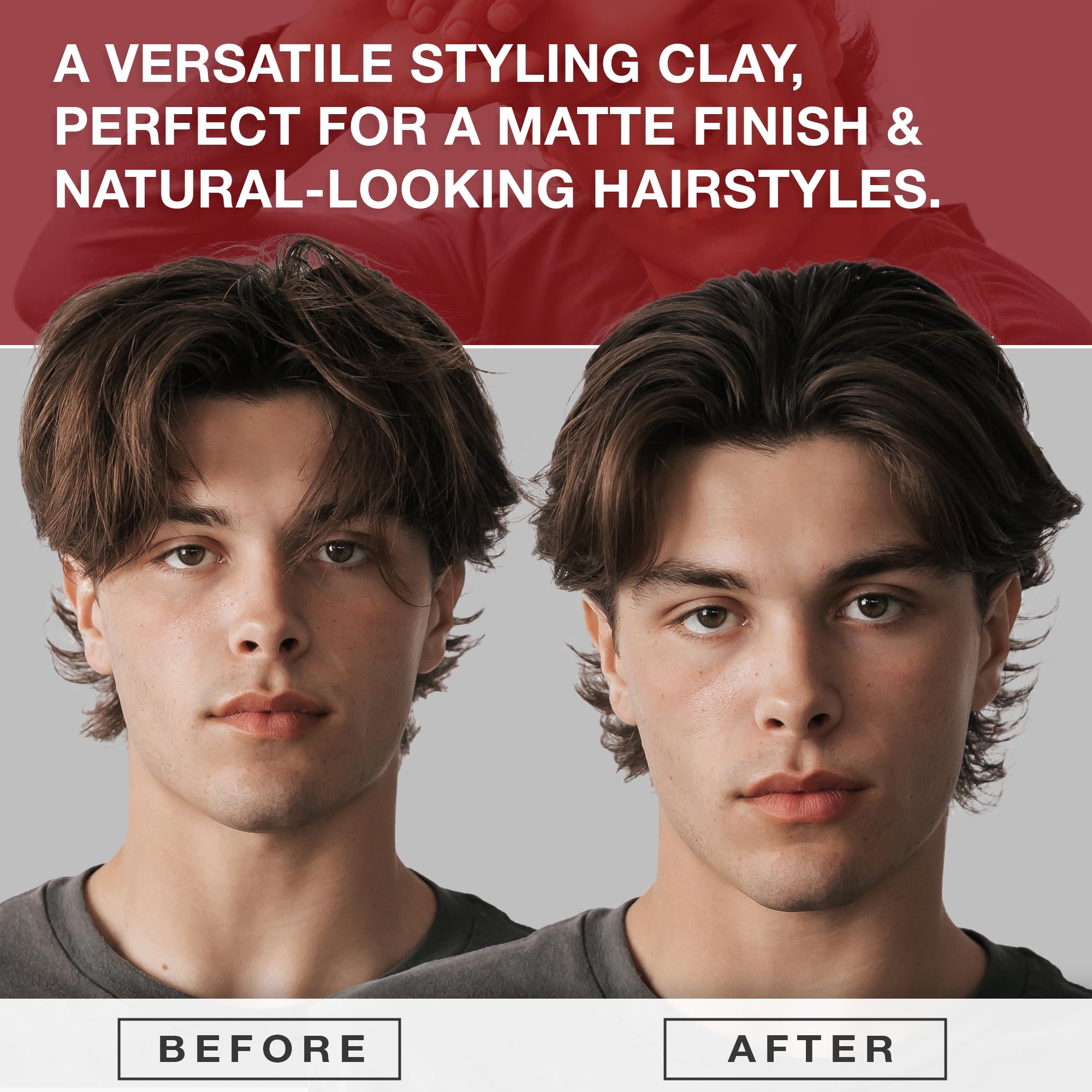 CRVFT Hair Clay 2oz | Medium Hold/Zero Shine Matte Finish | Add Volume & Texture | Ideal for Textured, Short & Medium Styles | Reworkable | [High Density] Clay Base, Stylist Approved [Unscented]