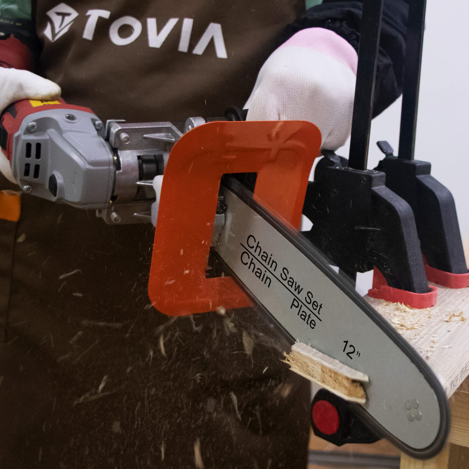 12" Chainsaw Attachment for Angle Grinder, Electric Chain Saw Converter Accessories for Wood Cutting Applicable Angle Grinder 5/8β-11 Thread ABOR M10 M12 M14