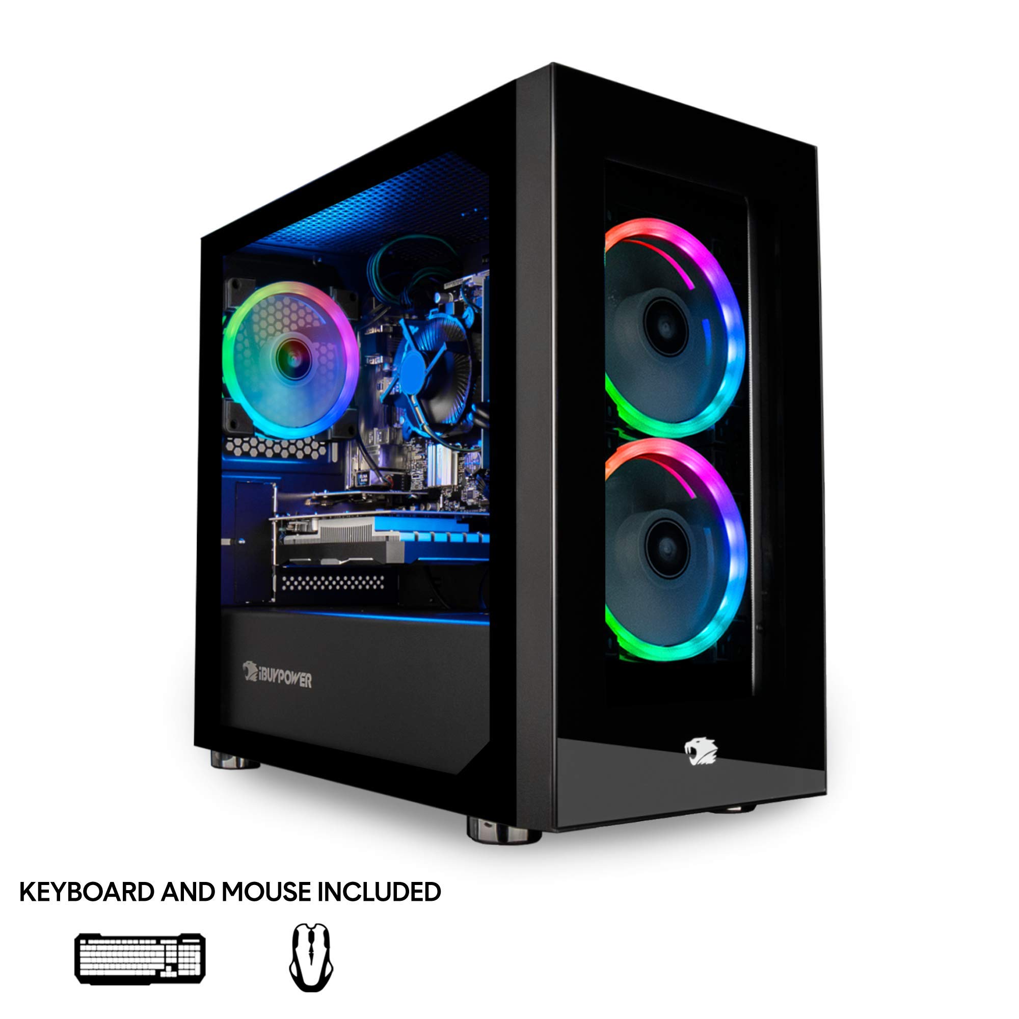 iBUYPOWER Pro Gaming PC Computer Desktop Element Mini 190A (Ryzen 3 3100 3.6GHz, NVIDIA GeForce GT 710 1GB, 8GB DDR4, 480GB SSD, WiFi Ready, Windows 10 Home)