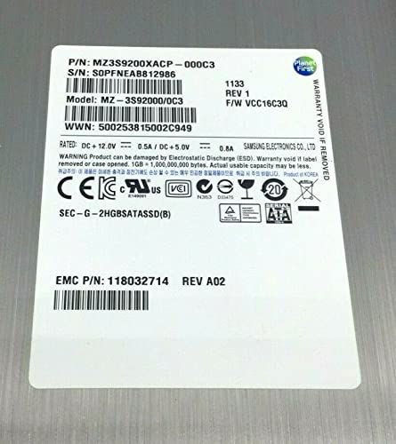200GB 005049185 118032714 250-136-903C CX4-4PDAE 6Gbp/s 3.5 SATA SSD, Lot of 3