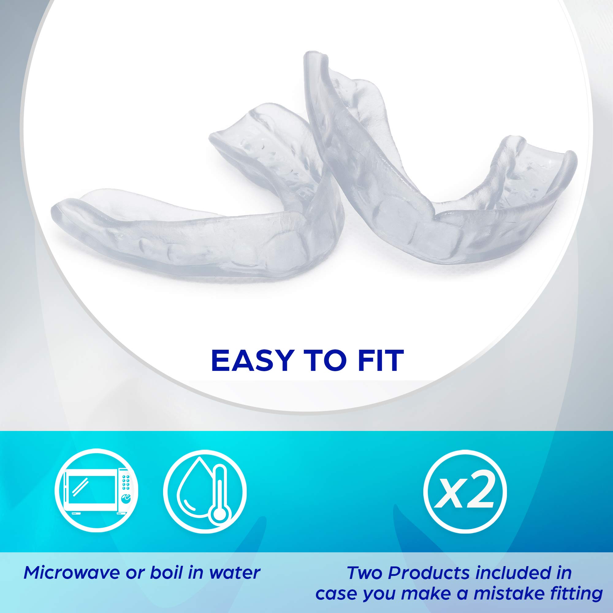 Dental-Defense Professional Dental Guard, Anti Grinding Dental Night Guard, TMJ Relief, Bruxing, Reduces Teeth Clenching, Nightguard, Anti Grinding Teeth Protector, 2 Pack, Made in The USA