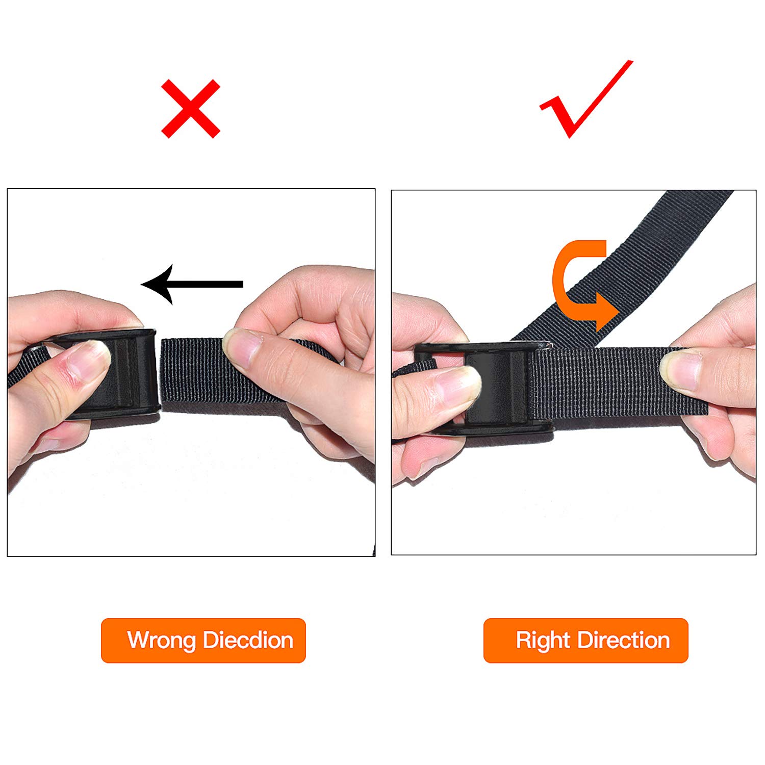 16ft Tie Down Straps, Lashing Straps Heavy Duty up to 700lbs,Adjustable Cam Buckle Tie-Down Straps for Motorcycle, Cargo, Trucks,Trailer,SUP, Kayak, Luggage- Black 2 Pack