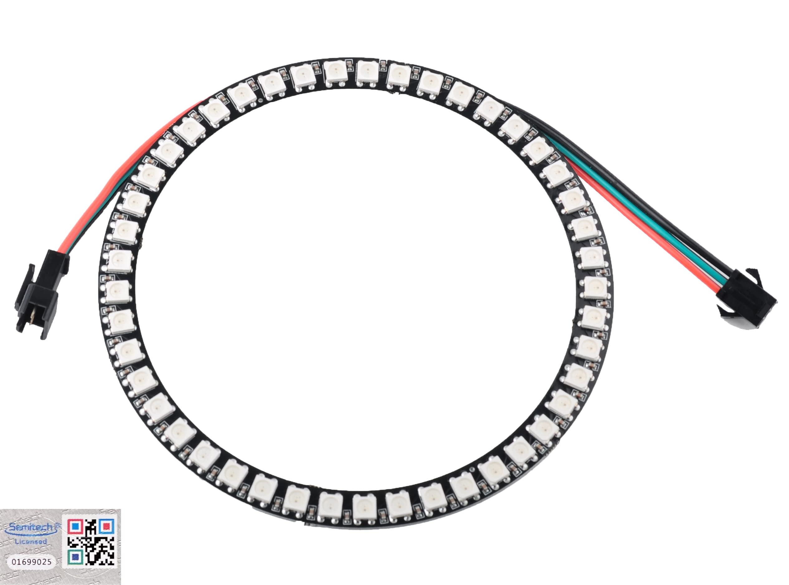 DIYmall 45 RGB LED Rings 45 X WS2812B 5050 Full Color with Integrated Drivers 45 Bits forArduino Raspberry Pi ESP8266 Nodemcu DC5V