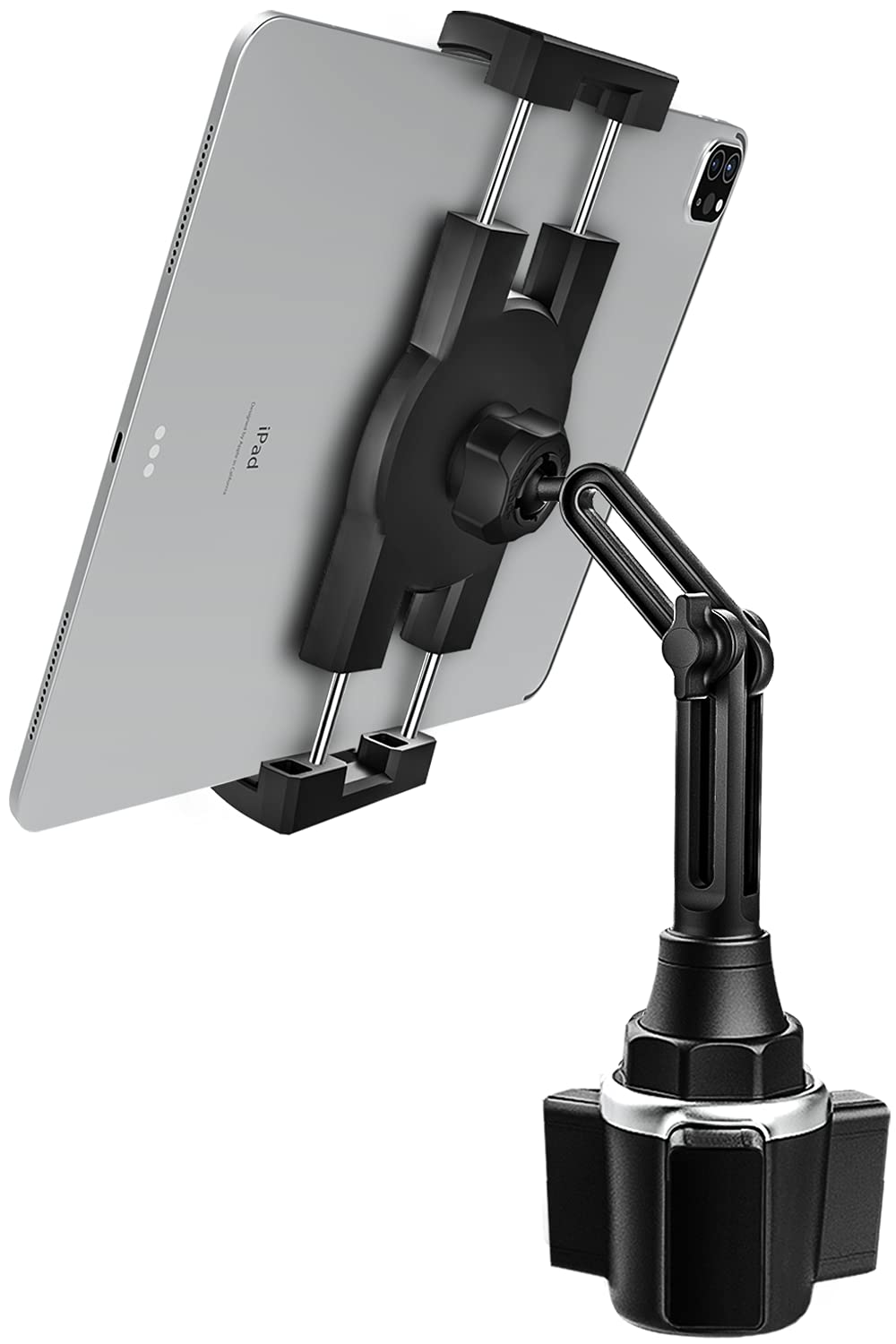 woleyi Universal Cup Holder Tablet Mount for Car Vehicle, Truck, Treadmill, Wheelchair, Golf Cart, Boat and More Cupholder for iPad Pro/Air/Mini, Galaxy Tabs, iPhone, All 4-13" Smartphones and Tablets