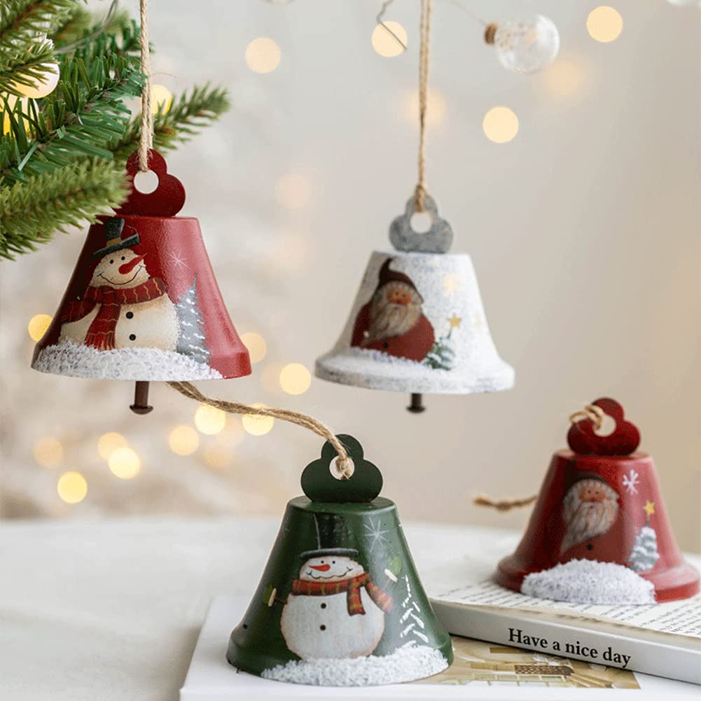 5pcs Christmas Bell, Christmas Jingle Bell Hanging Decoration for Home Garden Christmas Tree Decor(Size:8x8cm)