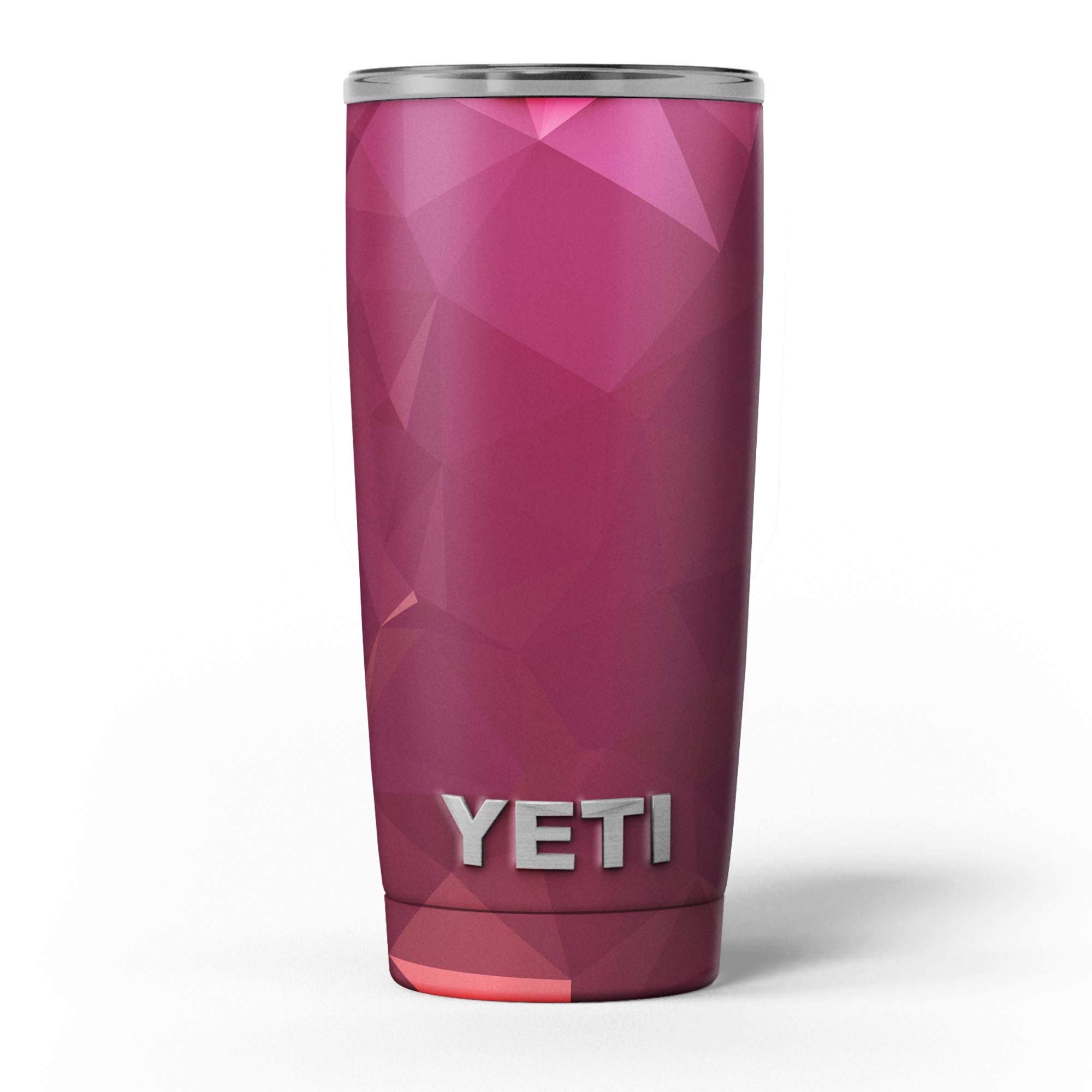 Design Skinz Pink Geometric V16 - Skin Decal Vinyl Wrap Kit Compatible with The Yeti Rambler Cooler Tumbler Cups